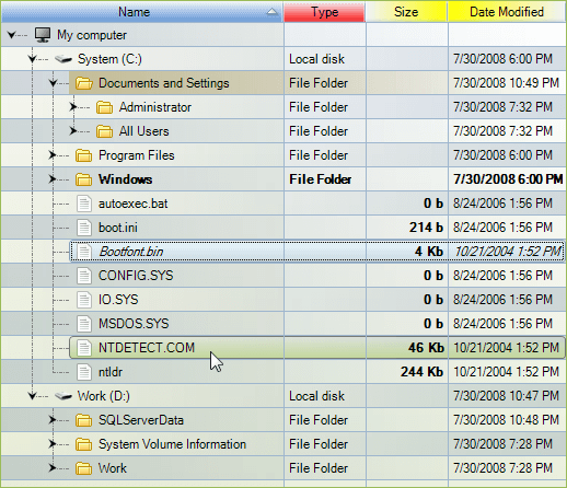 Screenshots - Flexible TreeView