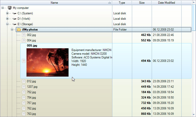 Screenshots - Flexible TreeView