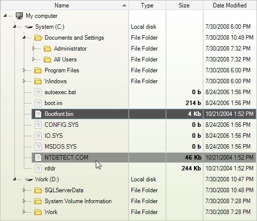 Screenshots - Flexible TreeView